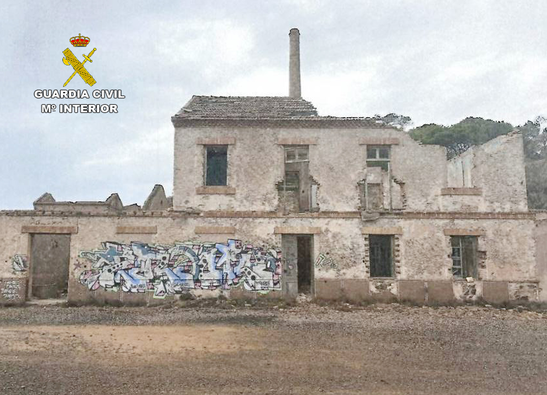 La Guardia Civil detiene a ocho individuos por realizar pintadas